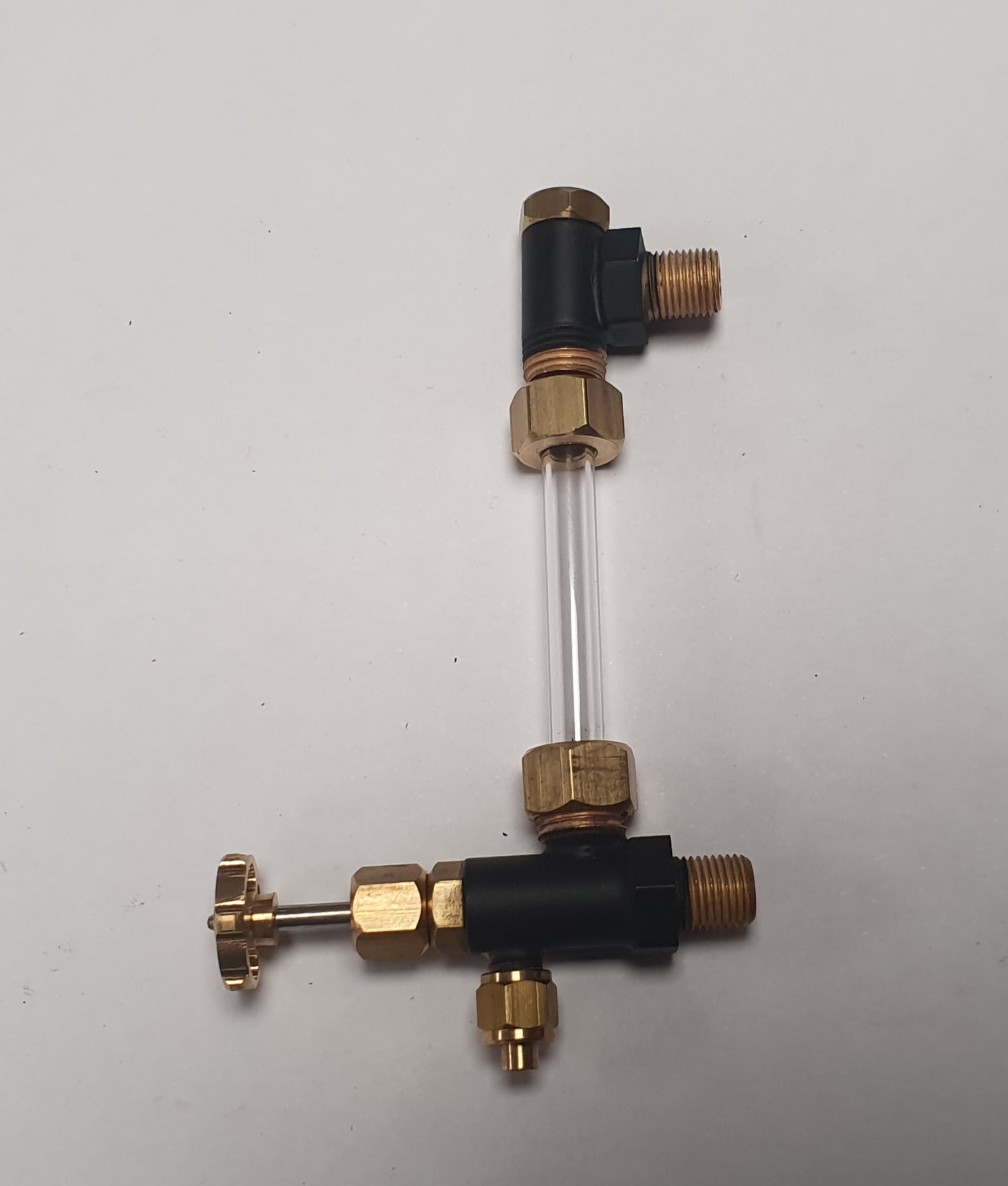 Tony Green Steam Fittings : 1/4" x 40 tpi Water sight glass with drain ...